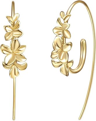 Glanzst&uuml;cke M&uuml;nchen Ohrringe - Sterling Silber Ohrh&auml;nger Bl&uuml;te - Gr. unisize - in Gold - f&uuml;r Damen