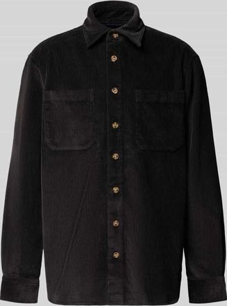 Christian Berg Regular Fit Hemdjacke aus Cord mit Kentkragen