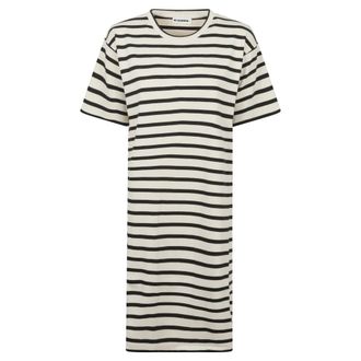 Jil Sander Femme, Robes, Multicolore, Taille: 40 FR Robe en coton &agrave; col ras du cou
