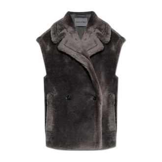 Stand Studio Furry Vest Carly - - Jackets - Damen - Grau - XS