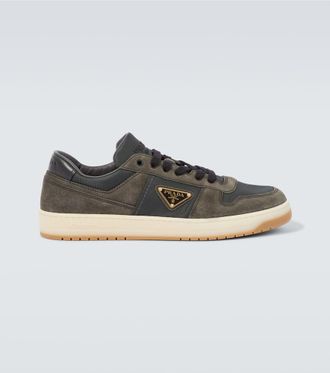 Prada Baskets en Re-Nylon et daim