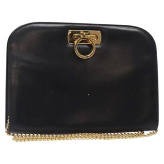 Ferragamo Pre-owned Leder Schultertasche - - Pre-owned - Damen - Schwarzk - ONE SIZE