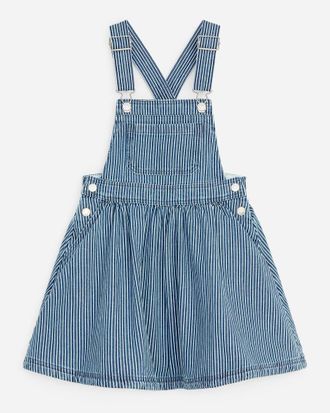 Arket Latzkleid Mit Hickory-Streifen -Blau