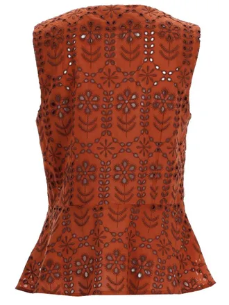 Paul Smith Perforated Pattern Blouse - Brown