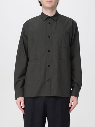 sacai Chemise en coton &agrave; manches longues avec poche plaqu&eacute;e