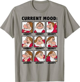 Disney Schneewittchen Grumpy Aktuelle Stimmung Paneel T-Shirt