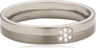 Boccia Damen-Ring Titan Diamant wei&szlig; Gr.54 (17.2) 0129-0554
