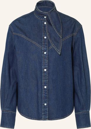 Veronica Beard Jeansbluse Genetta Mit Abnehmbarer Schluppe blau