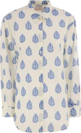 MC2 Saint Barth Femme, Blouses et Chemises, Multicolore, Taille: 38 FR Printed Cotton Shirt