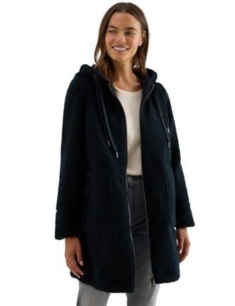 Cecil Manteau en peluche à capuche - Bleu marine foncé - Taille XXL