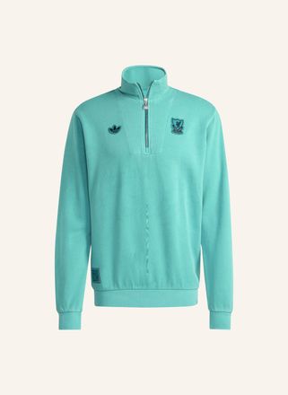 adidas Originals Adidas Originals Fc Liverpool Terrace Icons Top, Reissverschluss Bis Zur Brust gruen