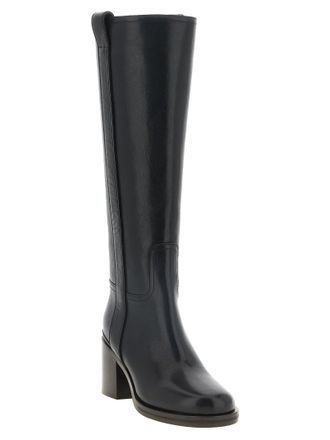 Brunello Cucinelli Calfskin Knee-High Boot - Black