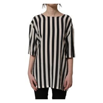 Dolce & Gabbana Rundhalsbluse - - Blouses & Shirts - Damen - Schwarzk - XS