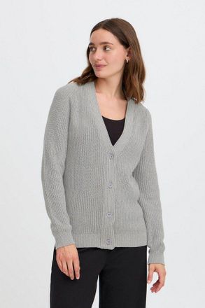 Oxmo Strickjacke OXKimmie Moderne Strickjacke mit Knopfleiste