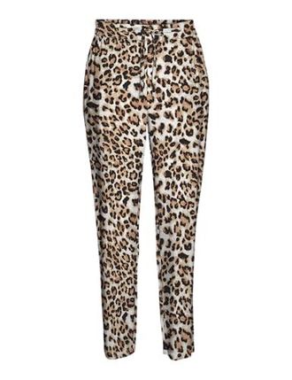Vero Moda Vmeasy Joy Nw Loose Pants WVN GA Pantalon, Tan/AOP : l&eacute;opard, M Femmes