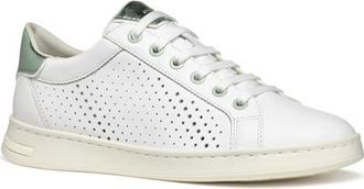 Geox Femme D Jaysen B Basket, White/Mint, 42 EU