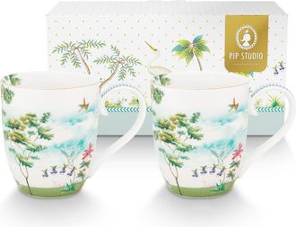 Pip Studio Jolie Heron Becher XL 450ml Set2