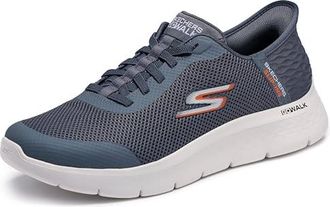 Skechers Chaussures à Enfiler Mains Libres pour Homme : Go Walk Flex Hands Up Sneaker, Gris, 10.5 Wide