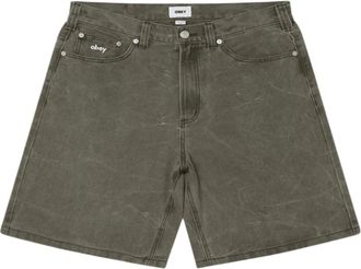 Obey Homme, Shorts, Gris, Taille: W28 Bigwig Baggy Denim Short