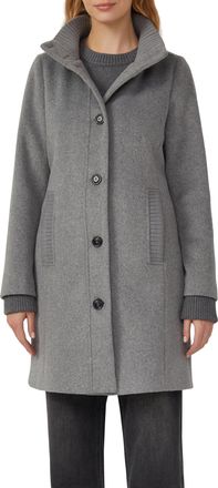 s.Oliver Kurzer Mantel aus Wollmix mit Knopfleiste