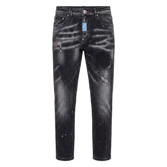 Philipp Plein Homme, Jeans, Noir, Taille: W30 Nouveau Jean Coupe Fusel&eacute;e Basique