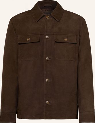 Fynch-Hatton Fynch-Hatton Leder-Overshirt braun