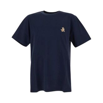 Maison Kitsuné Homme, Tops, Bleu, Taille: XS Collection de T-shirts
