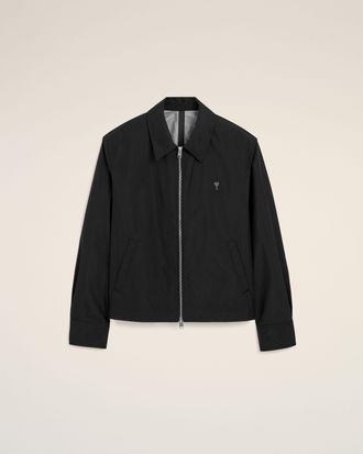 Ami Blouson noir en nylon Ami de Coeur Noir - XXL - Homme