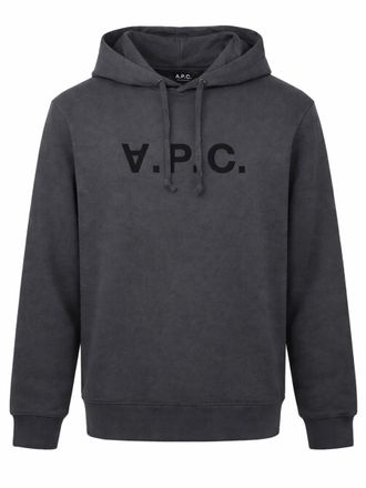 A.P.C. Logo Cotton Sweatshirt - Black
