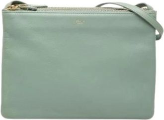 Celine Pre-owned Cuir sacs-celine - Femme - Pre-owned - Vert - Taille: ONE Size
