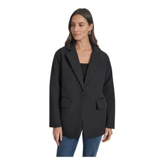DKNY Dkny, Femme, Vestes, Noir, Taille: 38 FR Blazer Style Puffer Jacket
