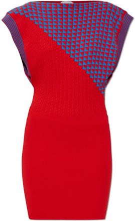Versace Femme, Robes, Rouge, Taille: 42 FR Cotton Knit Mini Dress
