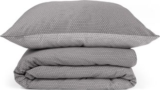 Schiesser Bettwäscheset Palma - Satin - 2-teilig - 135 x 200 cm - Anthrazit-Silber