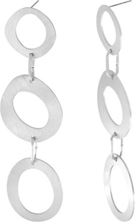 Dansk Copenhagen Alaya In:store Boucles doreilles Triple Cercle Plaqu&eacute; Argent V2 - Femme - Accessoires - Gris - Taille: ONE Size