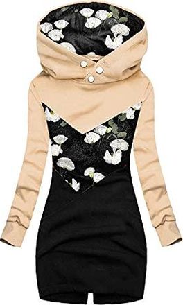 Generic 2026 Vestes pour femmes &Eacute;pissure Imprim&eacute; Sweat &agrave; capuche d&eacute;contract&eacute; Slim Jacket Blouse Top, jaune, XXL