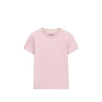 Guess Tee-shirt col rond en coton m&eacute;lang&eacute;