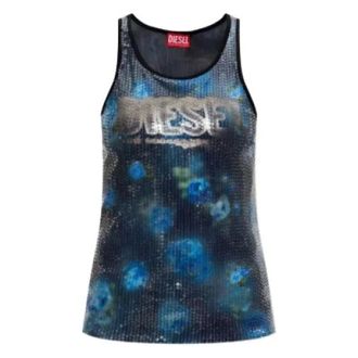 Diesel Femme, Tops, Bleu, Taille: 40 FR T-Unky Tank Top