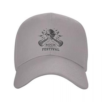 Generic Casquette de baseball personnalis&eacute;e pour festival de musique rock casquette de baseball hip hop hommes femmes r&eacute;glable m&eacute;tal lourd cr&acirc;ne papa chapeau 