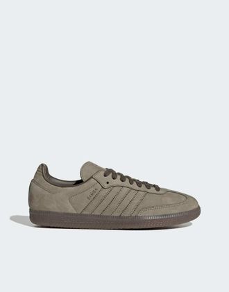 adidas Originals Samba OG - Sneaker in Lehmbeige mit Gummisohle-Brown