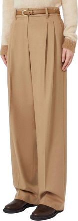 Max Mara Virgin Wool Trousers - Brown