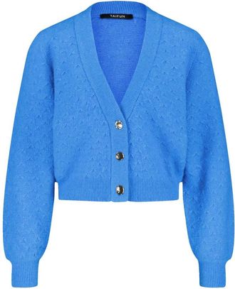 Taifun Strickjacke - - Knitwear - Damen - Blau - 2XL