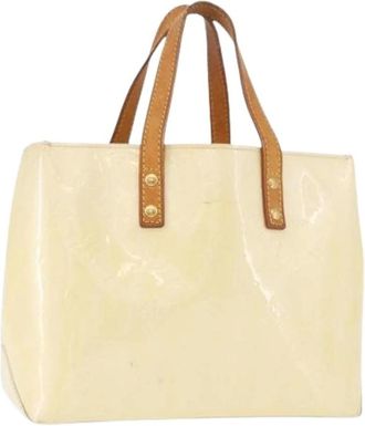 Louis Vuitton Sac &agrave; main vintage en cuir verni Pre-owned - Femme - Pre-owned - Beige - Taille: ONE Size