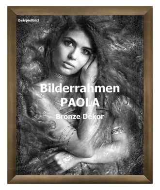 Homedecoration Bilderrahmen Paola 24 x 35 cm Bronze Dekor mit Acrylglas Antireflex 1 mm