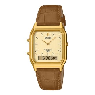 Casio Montre analogique-num&eacute;rique Vintage Aq-230Egl-9Aef - Femme - Accessoires - Brun - Taille: ONE Size