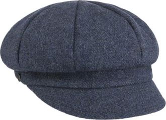 Lierys Casquette Gavroche Shetland Wool Femme - Made in Italy pour avec &eacute;tiquette Baker Boy visi&egrave;re, Doublure Hiver Automne-Hiver - Taille Unique Bleu