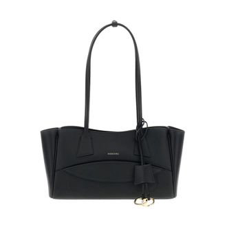 Hidesins Ledertasche mit Henkel - - Bags - Damen - Schwarzk - ONE SIZE