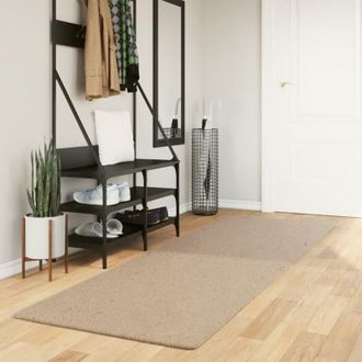 vidaXL Vidaxl - Teppich huarte Kurzflor Weich und Waschbar Sandfarben 80x250 cm
