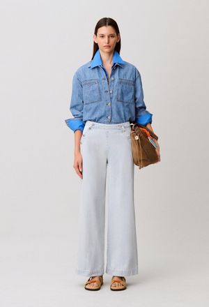 Claudie Pierlot Denim-Jeans mit Latz