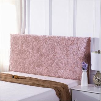 Generic Samt-Bezug F&uuml;r Bett-Kopfteil, Staubdicht, Elastisch, F&uuml;r King/Doppelbett, Schlafzimmer, Dekoration(H,120 cm)