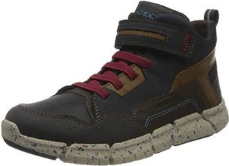 Geox J Flexyper Boy B ABX, Bottes de Neige Garçons, Navy Dk Red, 35 EU